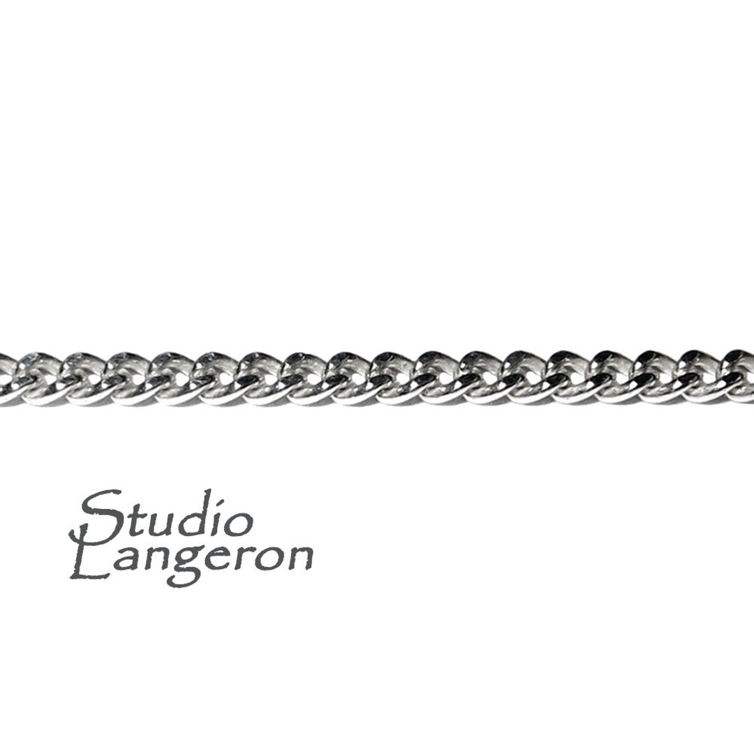 1.5 Mm 925 Sterling Silver Panzer Chain, Panzer Chain, 925 Silver Shiny ...