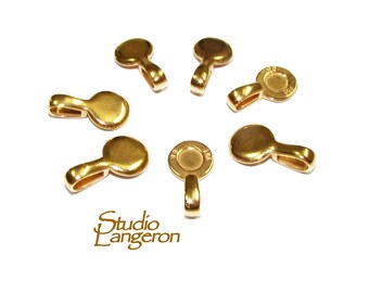 14K Yellow Gold Filled Large Pinch Pendant Bail Jewelry - Etsy