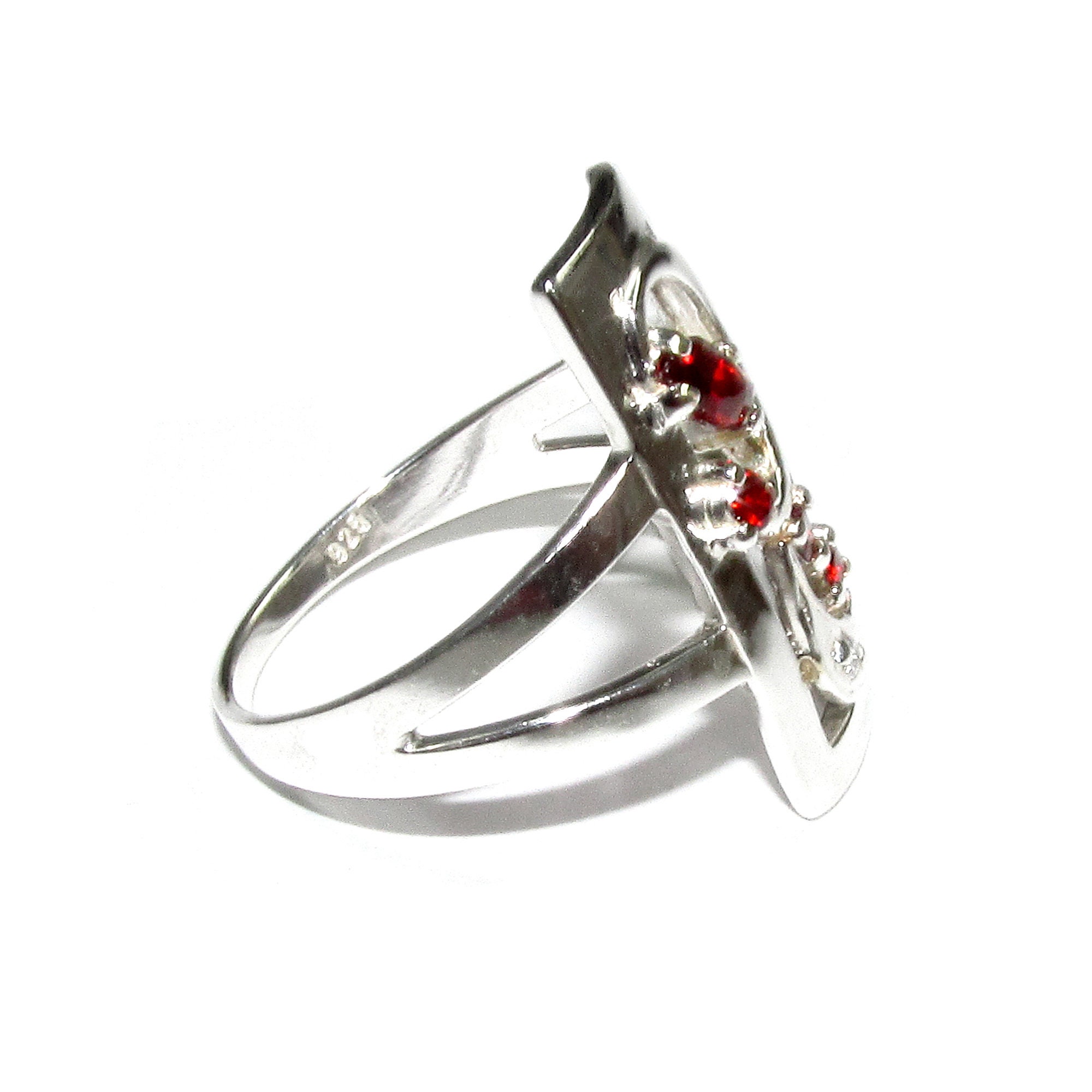 Red Topaz Ring 925 Sterling Silver Size 8 Handmade Ring - Etsy UK