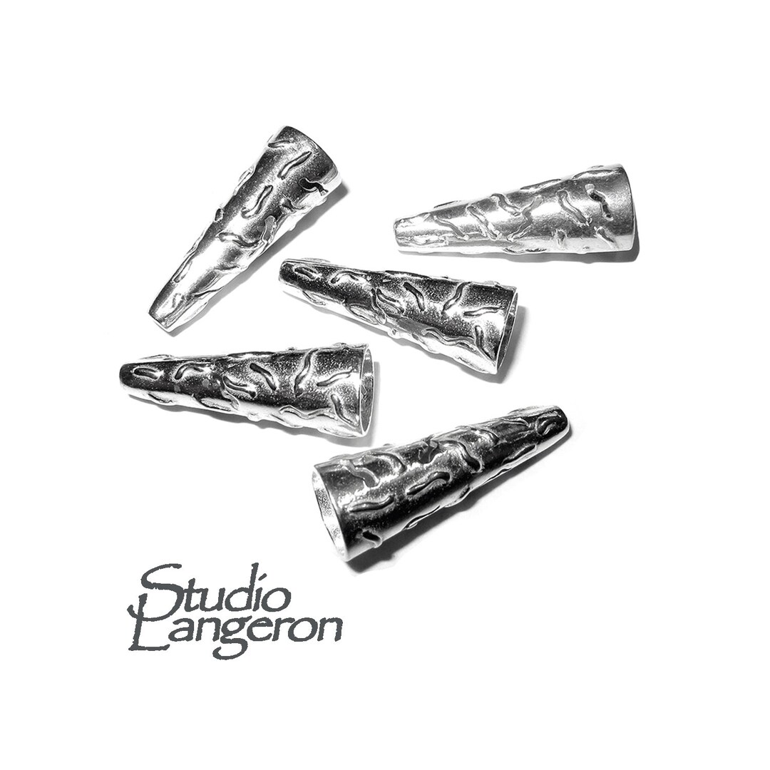 925 Sterling Silver Bead Cones, Beading Cones, Cones, Sterling Silver ...