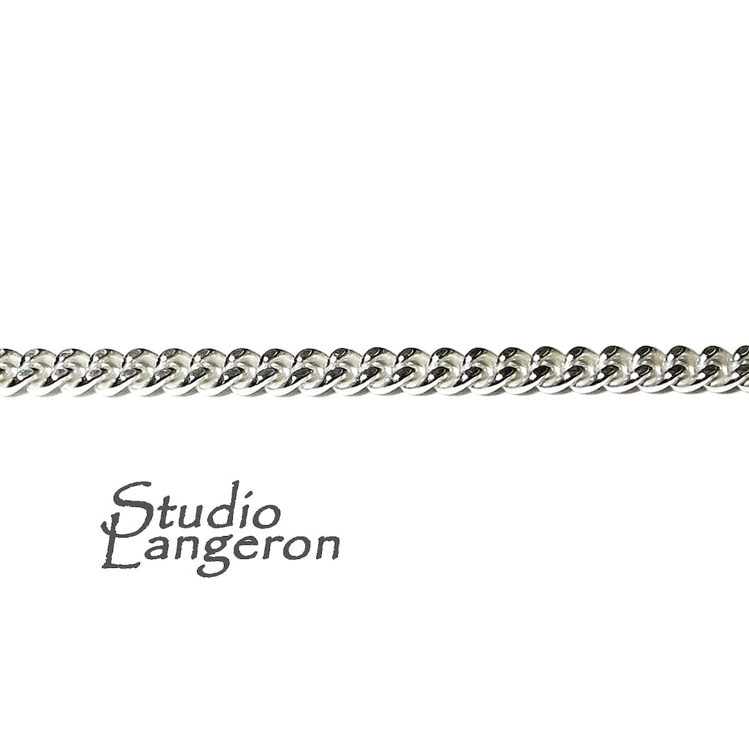 2.0 Mm 925 Sterling Silver Panzer Chain, Panzer Chain, 925 Silver Shiny ...