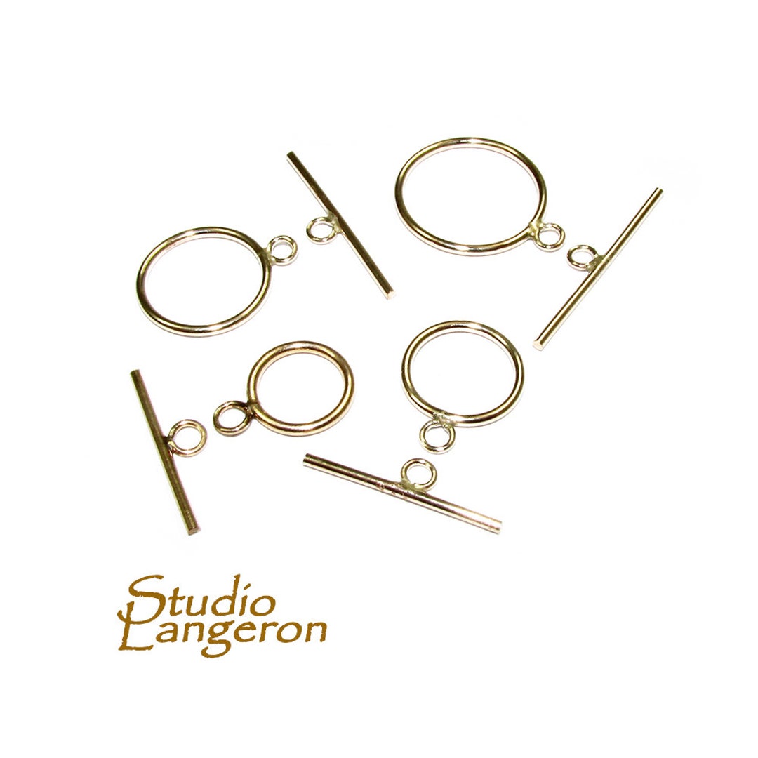 14K Yellow Gold Filled Toggle Clasps Sizes 10, 12, 14, 17 Mm, Toggle ...