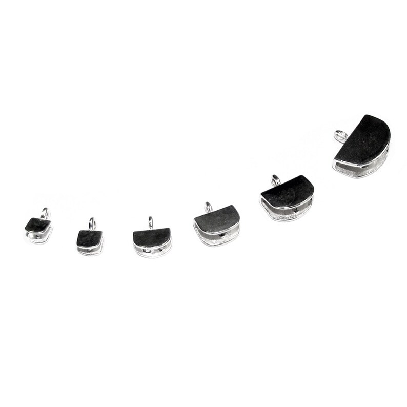 925 Sterling Silver Pinch End Caps Size 4.0, 4.5, 7.0, 8.0, 9.5, 14.0 ...