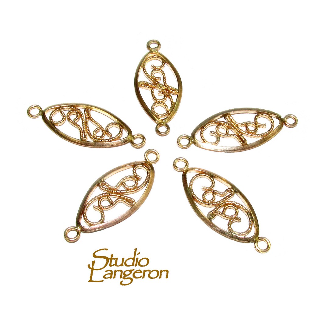 14K Gold Filled Large Connector Size 19.5x9.6 Mm, Gold Filled Link ...