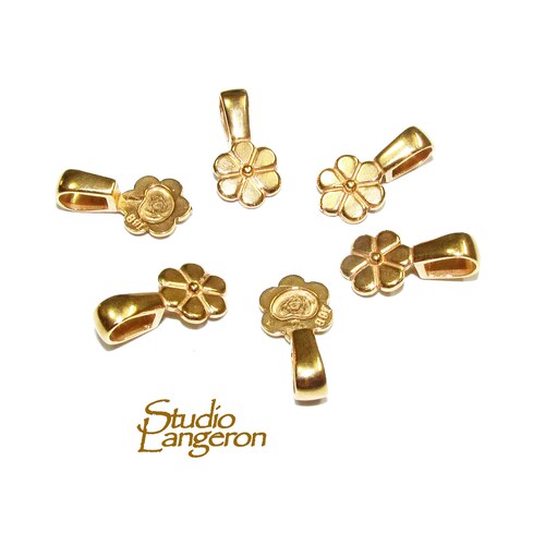 14K Yellow Gold Filled Large Pinch Pendant Bail Jewelry - Etsy