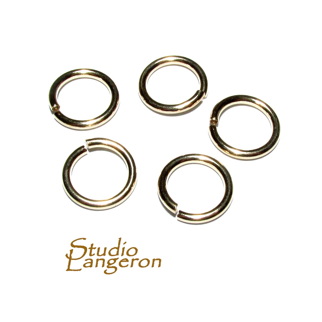 14K Gold Filled Open Jump Rings Size 1.8x10 Mm, Gold Filled Jump Rings ...