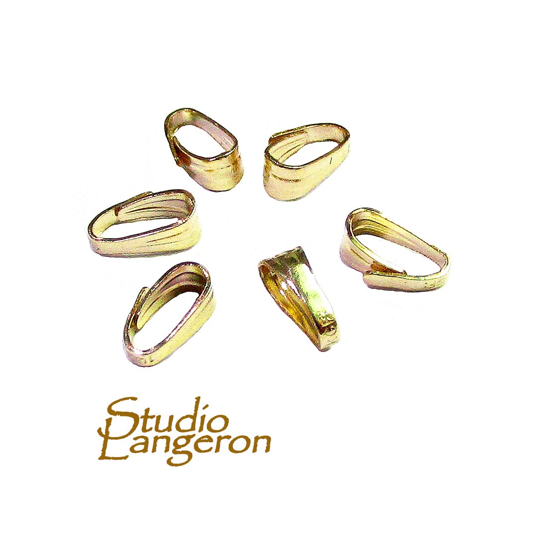 14K Yellow Gold Filled Snap-on Pendant Small Bail Size 5.3x2.5 Mm, Gold ...