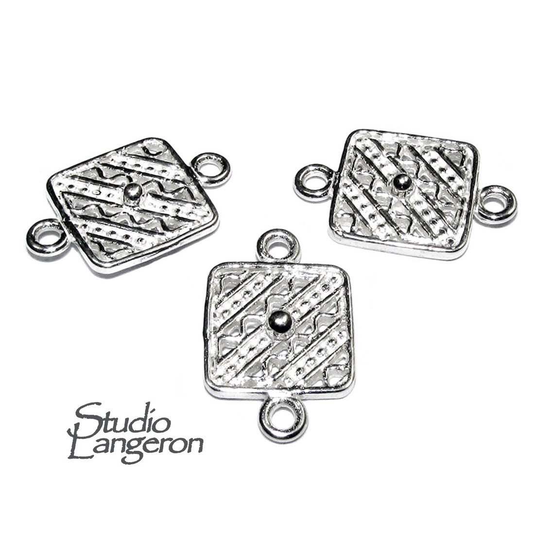 925 Sterling Silver Link Connector Size 1.6x1.0 Cm, Silver Connector ...