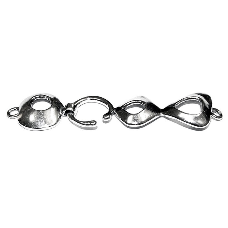 925 Sterling Silver Large Hook Eye Clasps Size 6.0 Cm, Silver Clasp ...