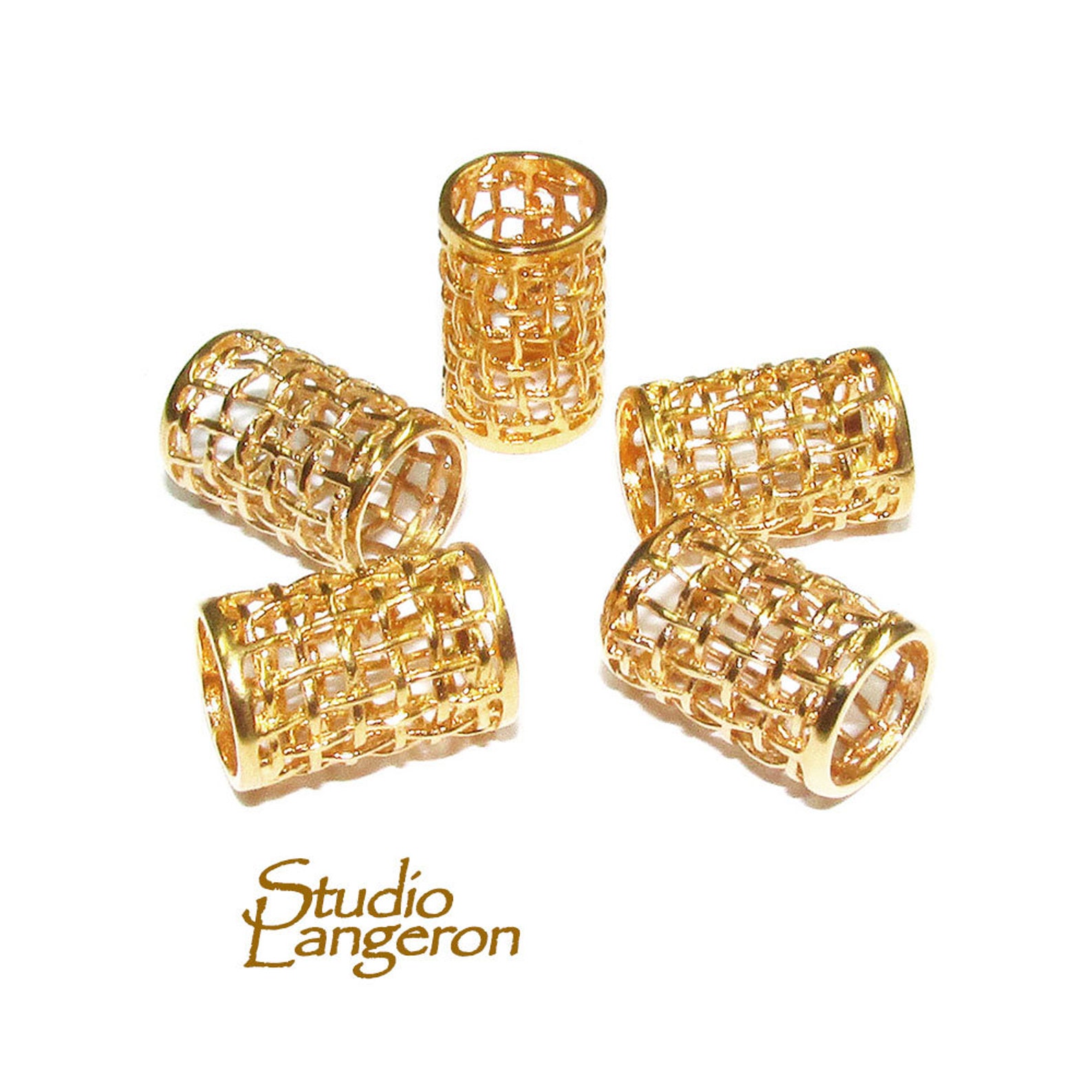 14K Gold Filled Bead Tubes Sizes 11.5x6.5 Mm, Tube Beads, Tubes Gold ...
