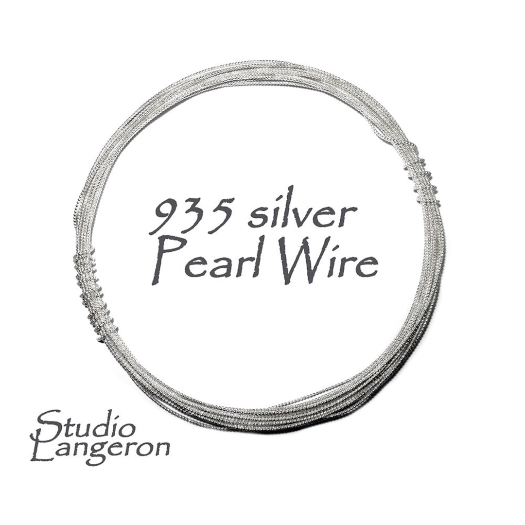 935 Argentium Silver Pearl Wire, Silver Wire, Pearl Wire Silver ...