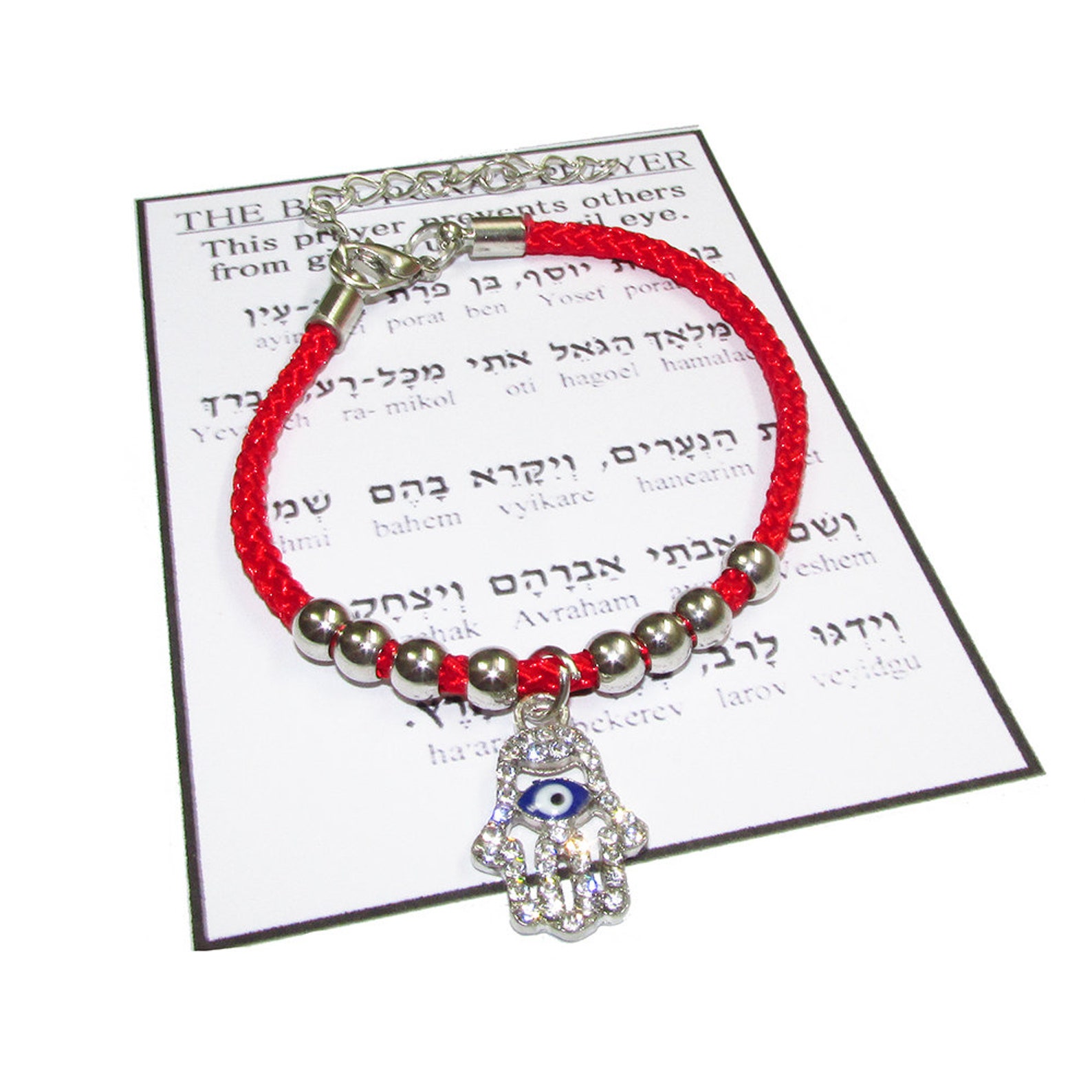 Red String Bracelet Red Bracelet With Prayer Jerusalem - Etsy Israel