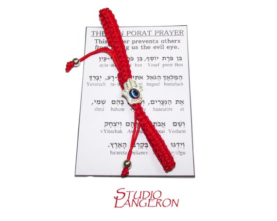 Red String Bracelet Red Bracelet With Prayer Jerusalem | Etsy