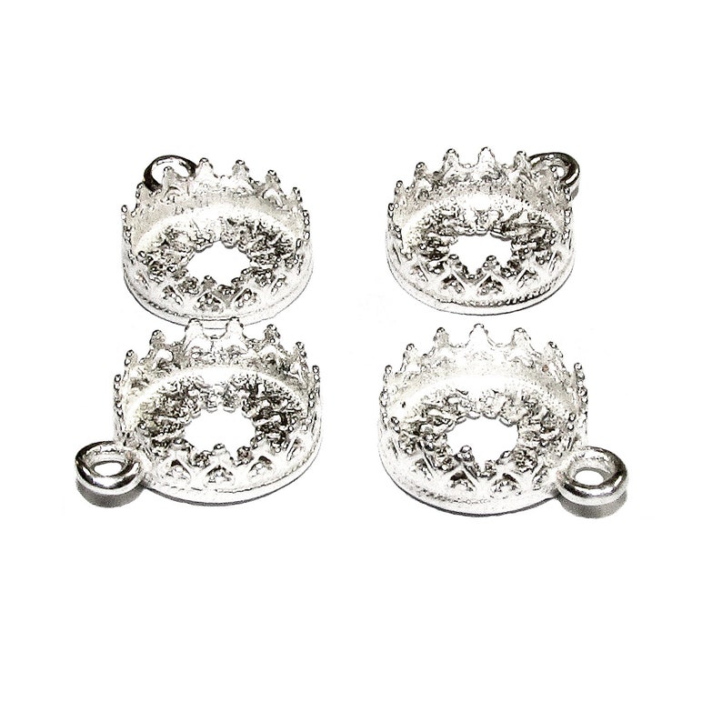 10 Mm Size 925 Sterling Silver Round Bezel Cups With Closed - Etsy