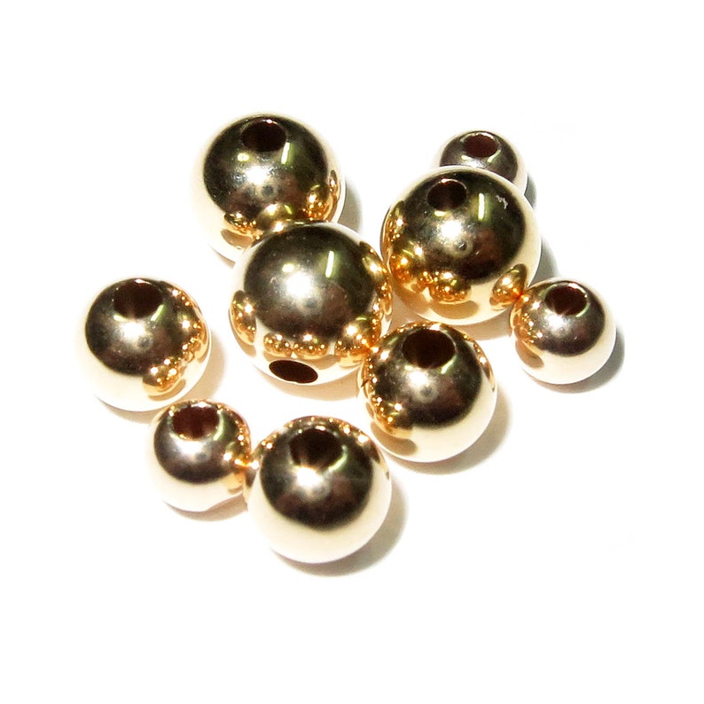 18K Solid Gold Seamless Round Beads Size 2.0-12.0 Mm, Solid Gold Beads ...