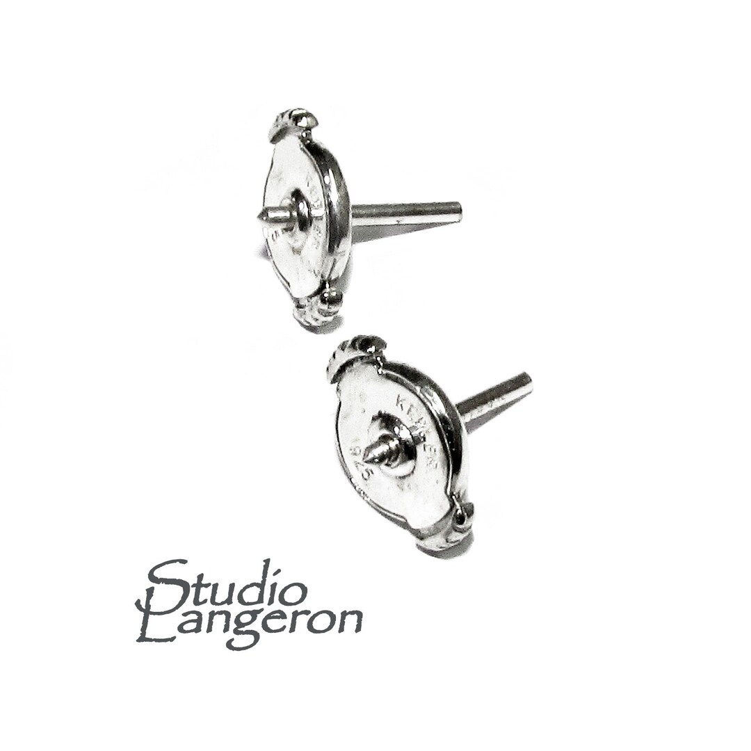 925 Sterling Silver Alpa Earring Backs Size 9 Mm, Jewelry Making ...