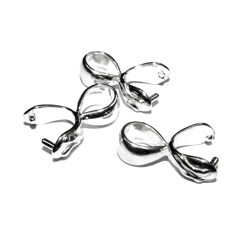 925 Sterling Silver Large Pinch Pendant Bail Sterling Silver - Etsy