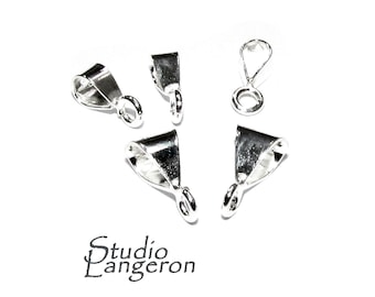 Sterling Silver 13 X 16.8mm Hinged Enhancer Changeable Pendant Bail ...