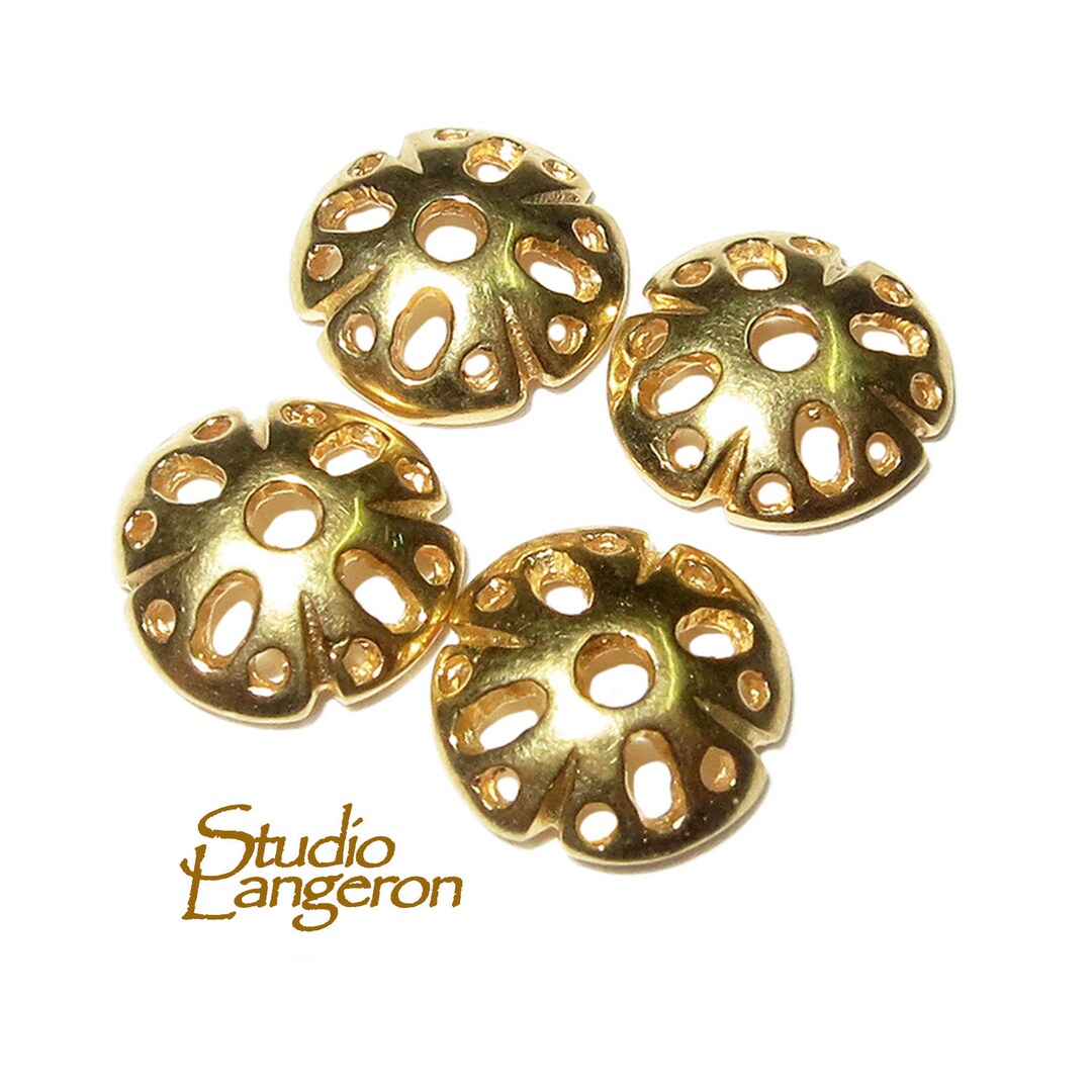 14K Yellow Gold Filled Decorative Bead Caps, Bead Cap, 14K Gold Filled ...