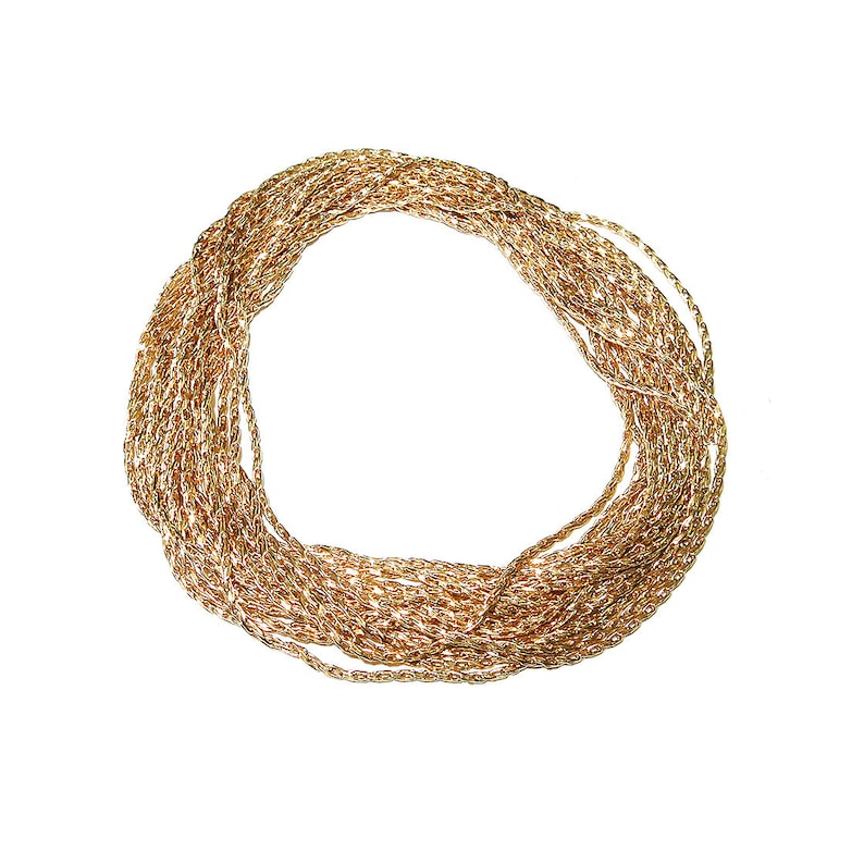 14K Gold Filled Beading Cardano Chain Available Thickness 0.6 | Etsy