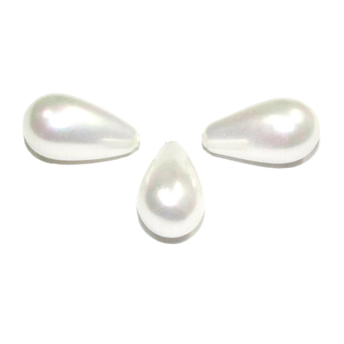 Natural Sea shell pearl Teardrop half drilled Beads size 15x8 | Etsy