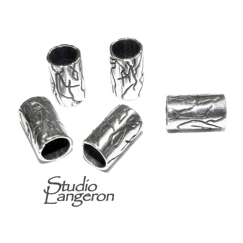 Sterling Silver Tube Beads - Etsy