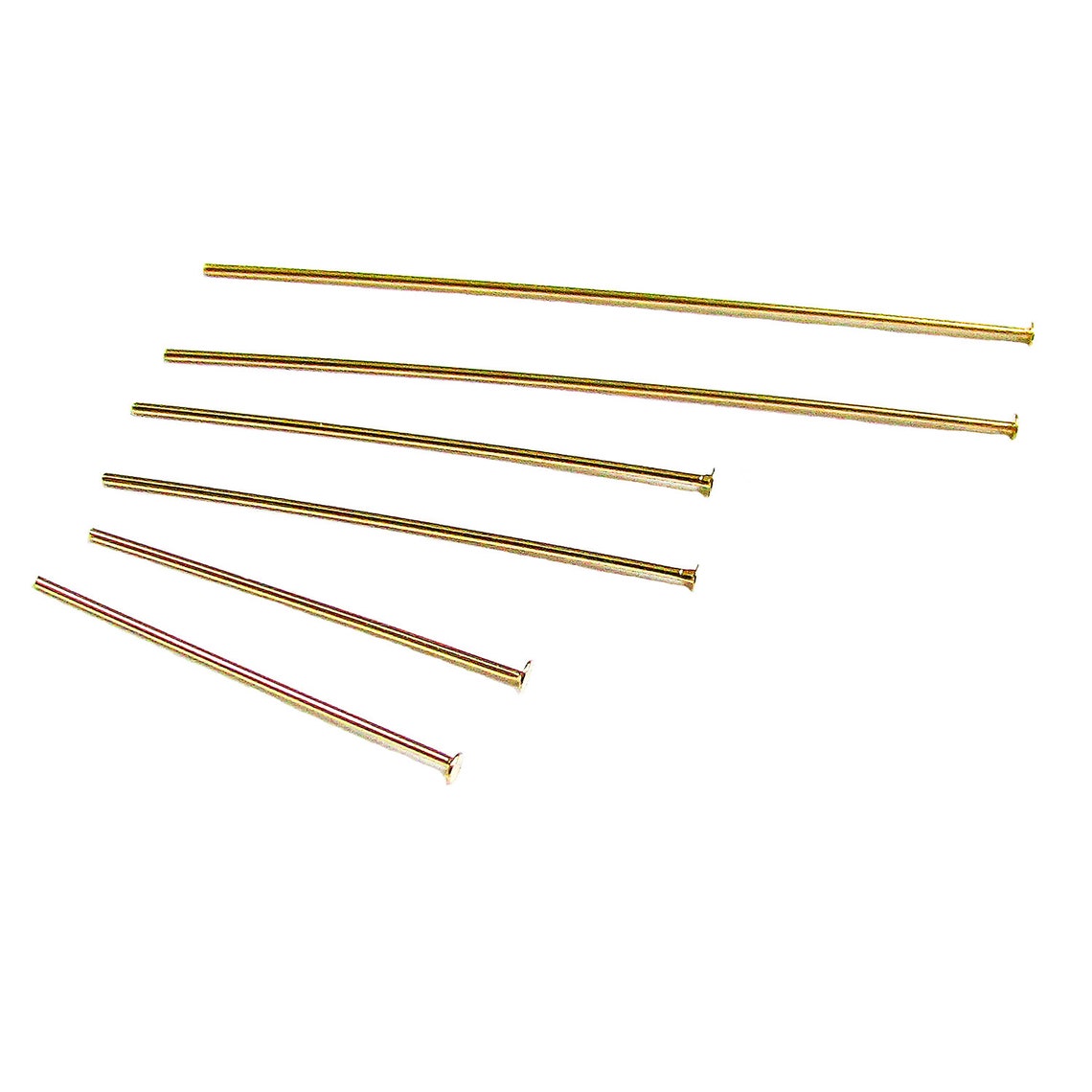 14K Solid Gold Pins Flat Head 24 Ga 0.5 Mm Size 19 25 32 - Etsy