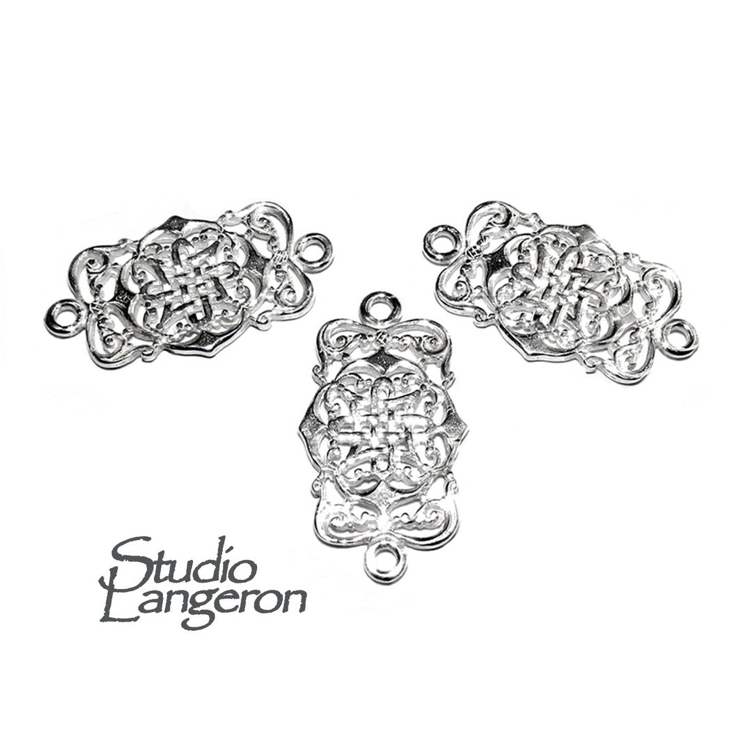 925 Sterling Silver Link Connector Size 25x14 Mm, Silver Link Component ...