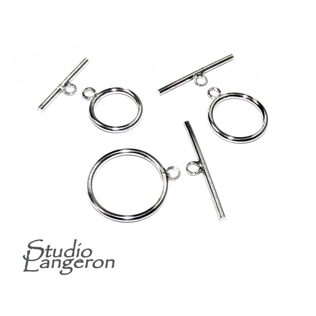 925 Sterling Silver Toggle Clasps Sizes 13, 15, 18 Mm, Toggle Clasp ...