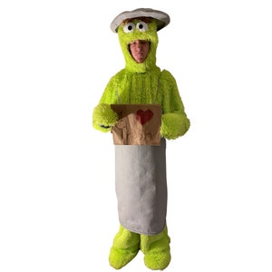 Green Trash Can Monster Inspired by Oscar the Grouch Adults - Etsy