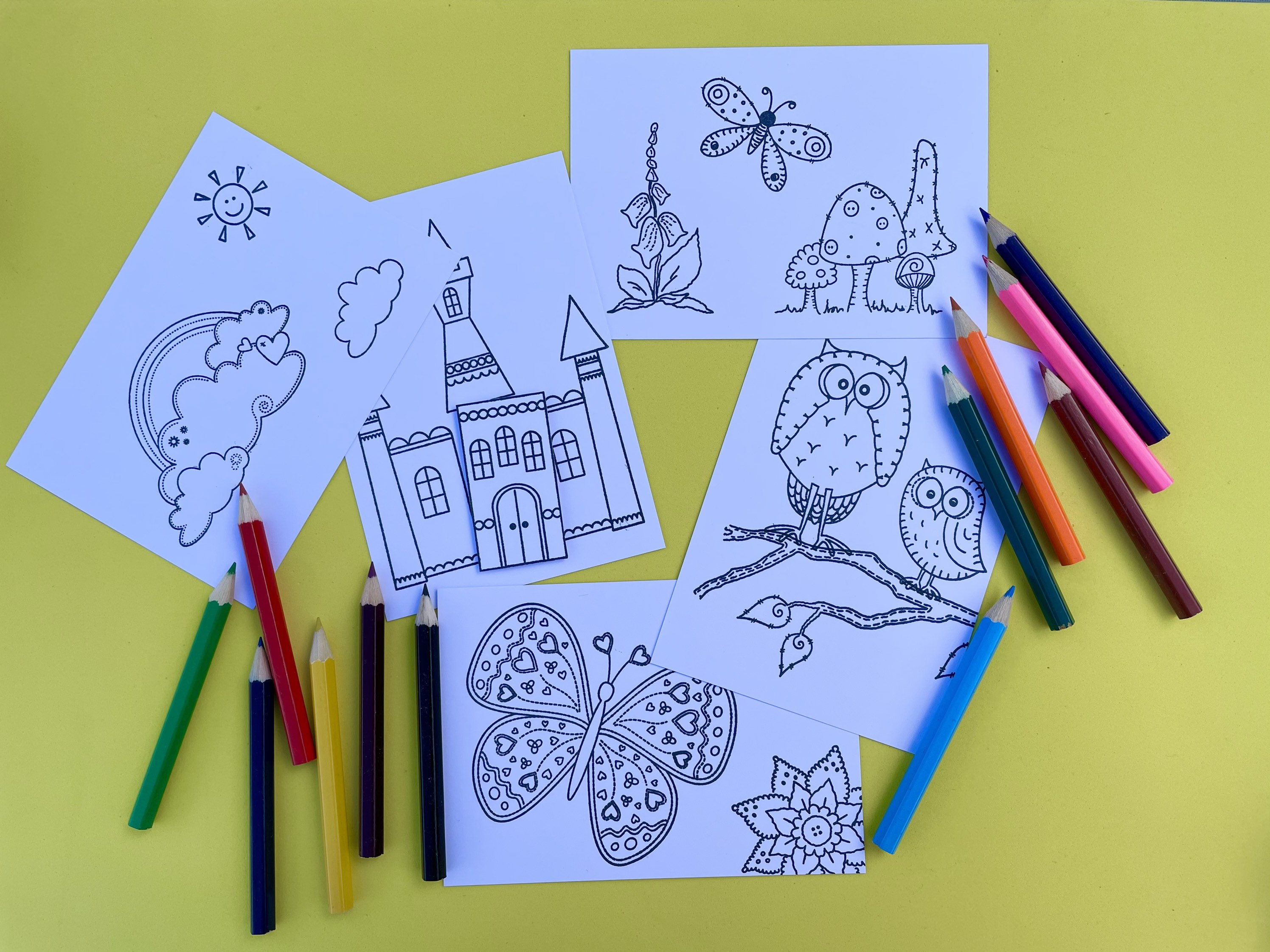 Colouring Cards for Children Card Kits for Children - Etsy UK