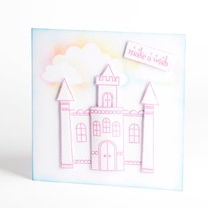 Castle Birthday Card Kit, Rainbow Castle Kit, Card Making Kit, Beginner ...
