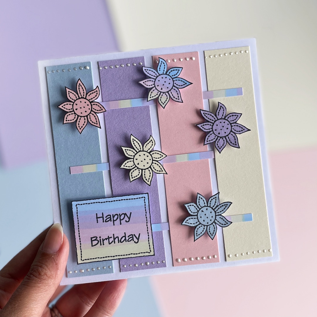 Make 4 Stunning Cards! Spring/summer Birthday Card Kit - Etsy