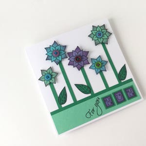 Button Flower Card Card for Mothers Day Cute Greeting Cards - Etsy UK