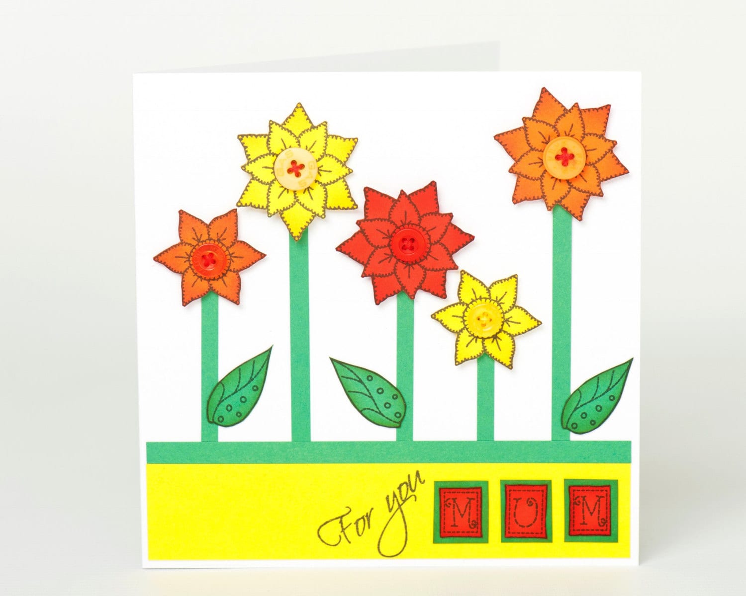 Mothers Day Card Making Kit, DIY Crafts for Adults, Bright Button ...