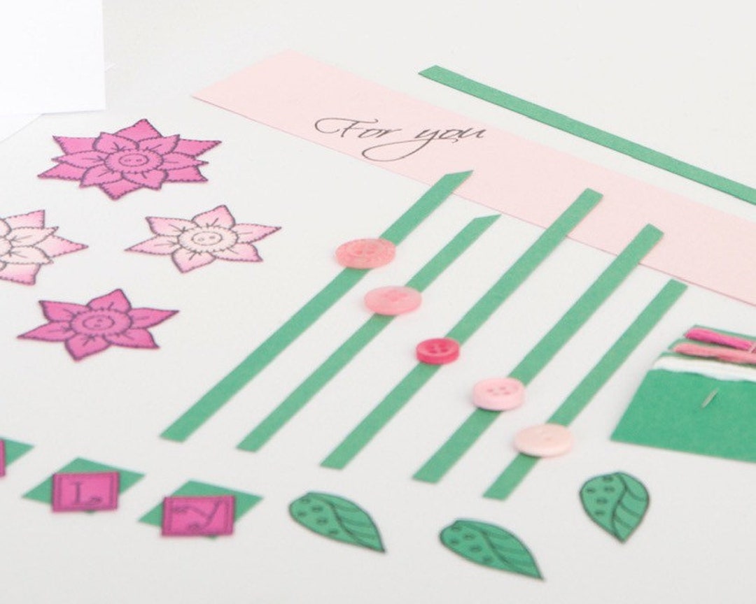 Pink Mother's Day Card Kit, Craft Kit for Mothers Day, Card Making ...