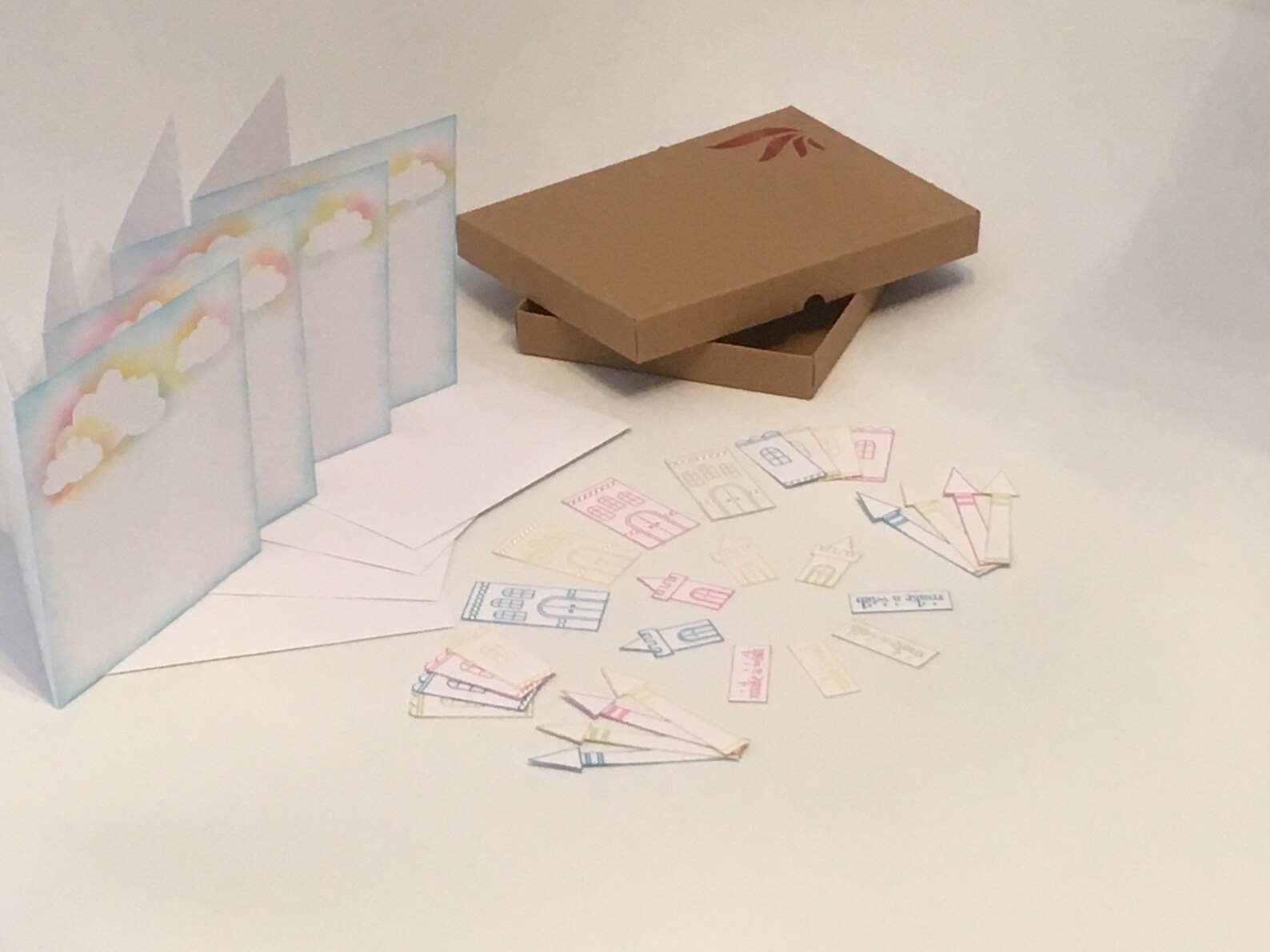 Castle Birthday Card Kit Rainbow Castle Kit Card Making Kit | Etsy