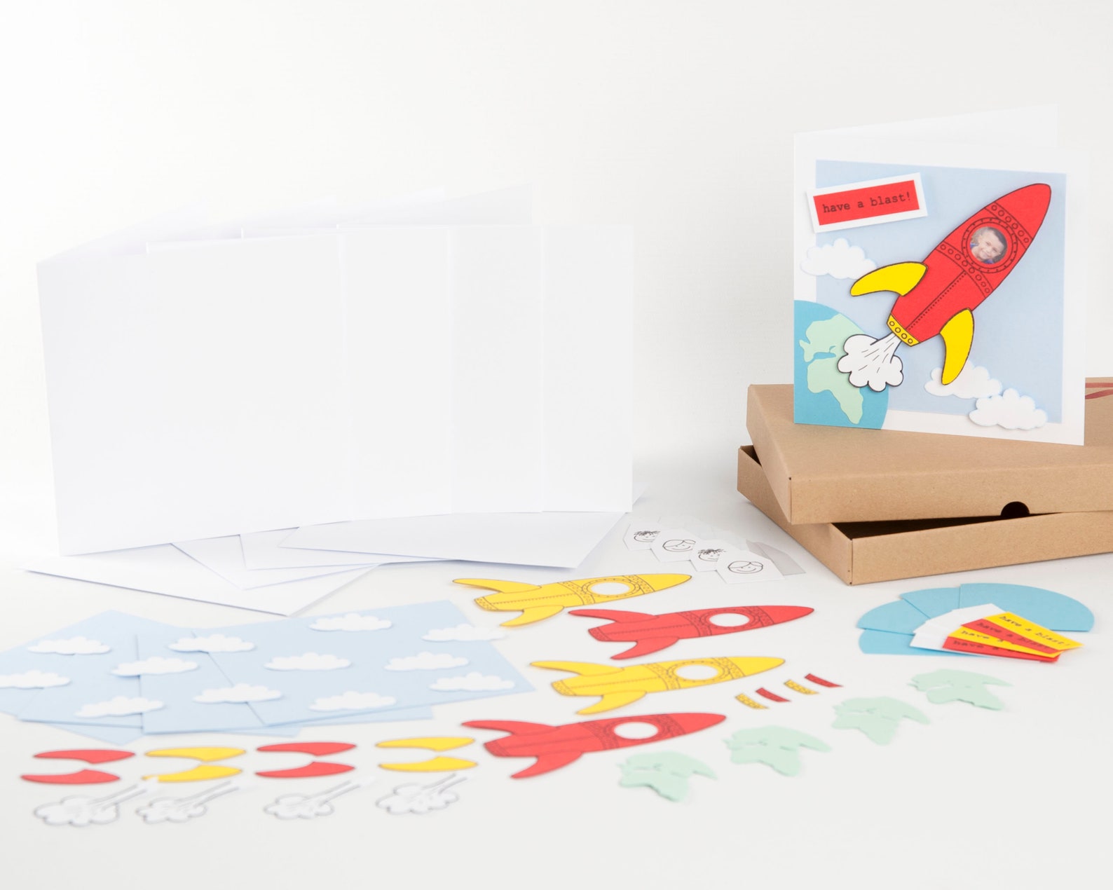 Rocket Birthday Card Kit Beginner's Card Making Kit - Etsy