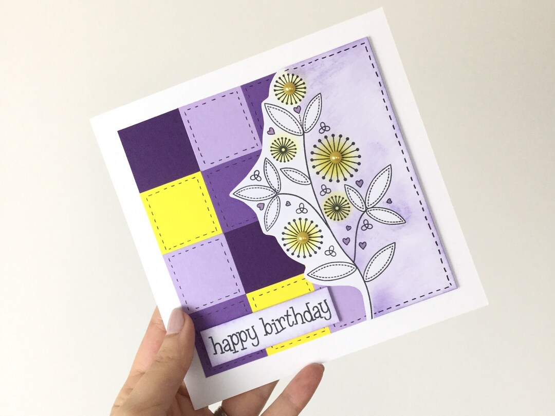 Patchwork Flower Card Making Kit - Etsy