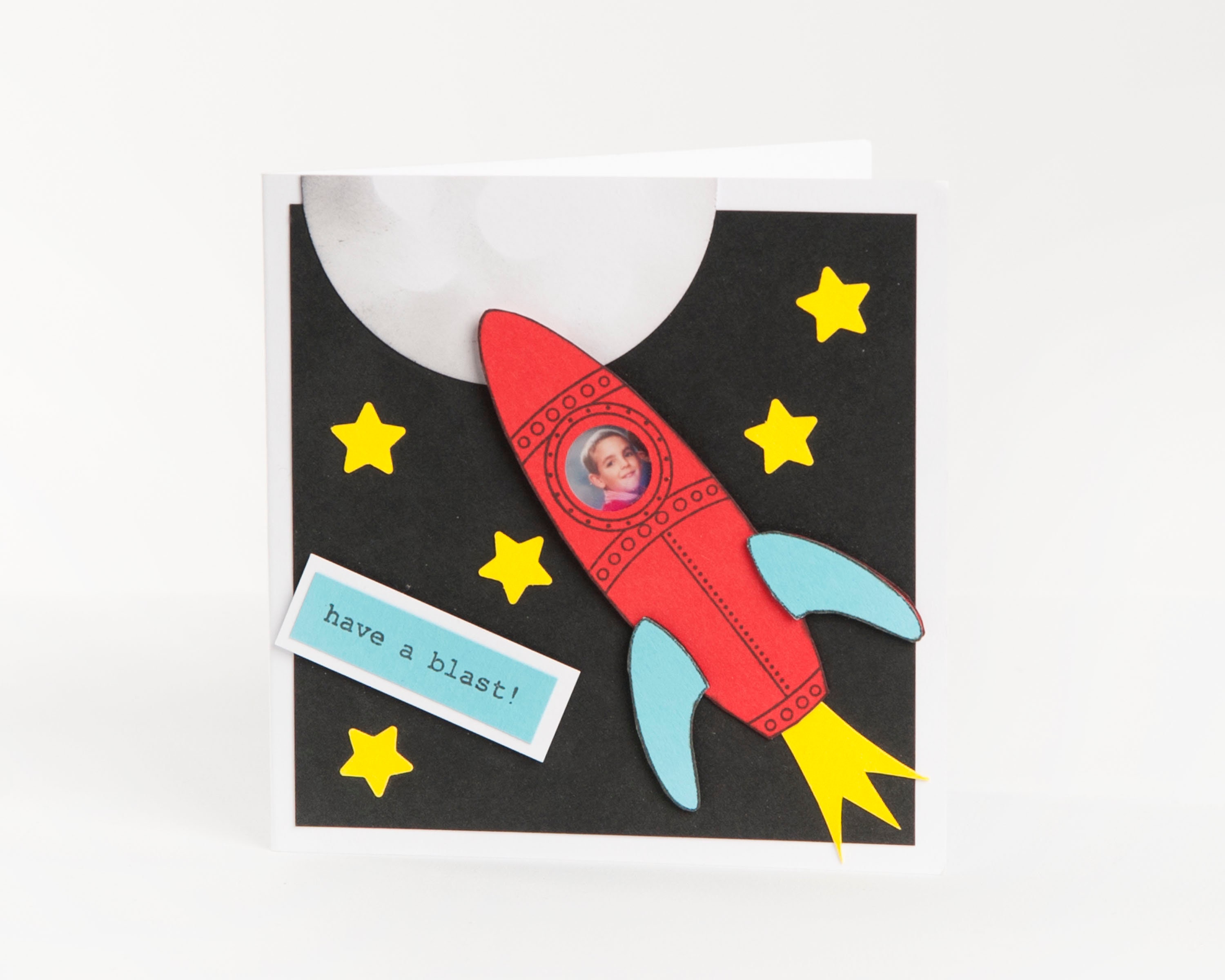 Children's Rocket Birthday Card, Advanced Kit, Cardmaking Kit, Space ...