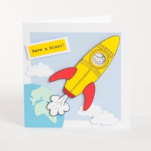 Rocket Birthday Card Kit, Beginner's Card Making Kit - Etsy