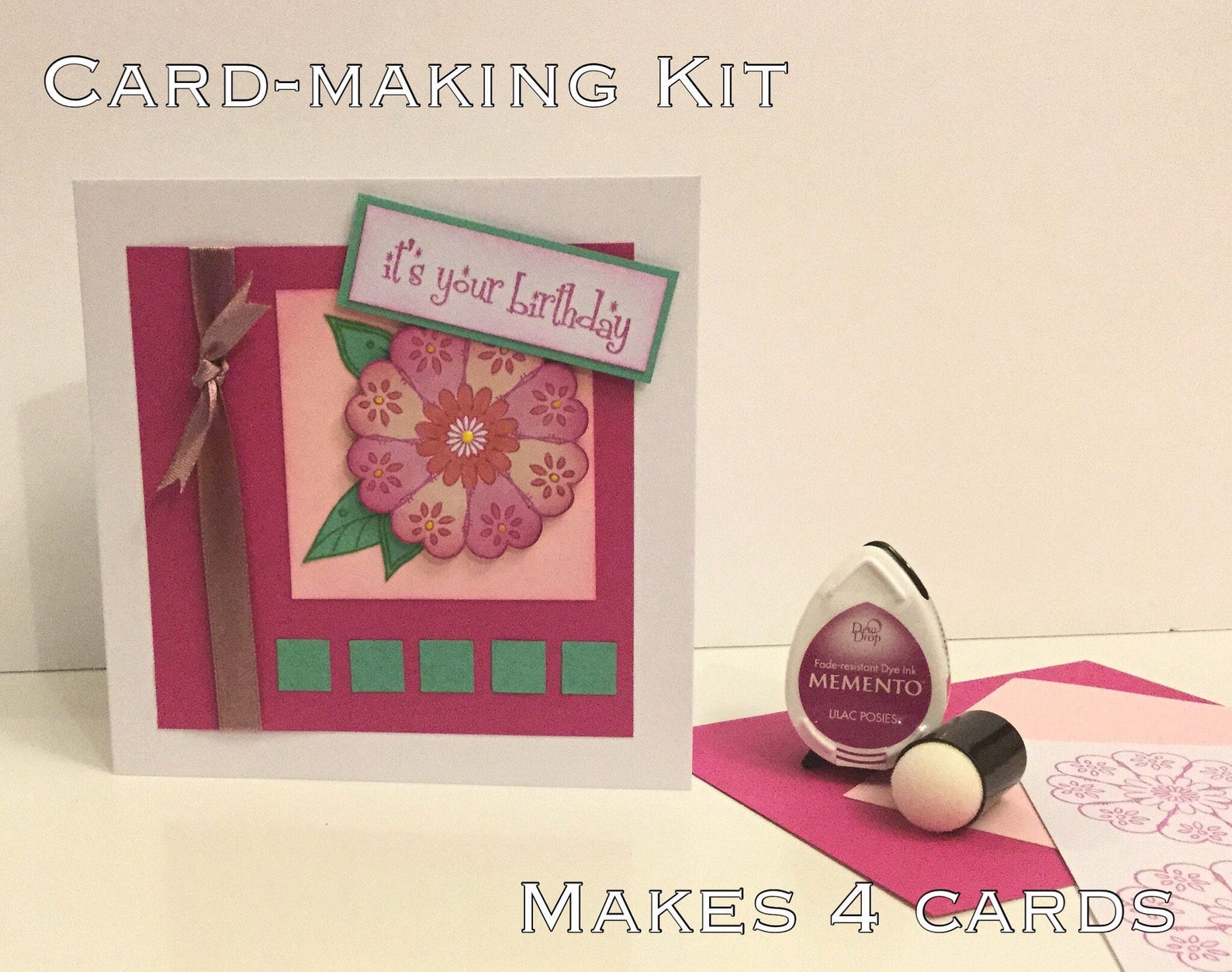 Card Kit, Happy Birthday Flower Card Kit, Advanced Kit, Adult Colouring ...
