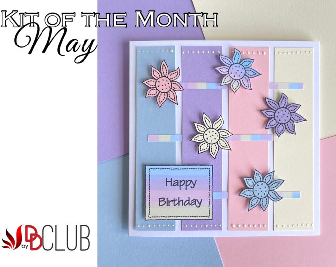 Pastel Flower Cards Birthday Card Making Kit - Etsy