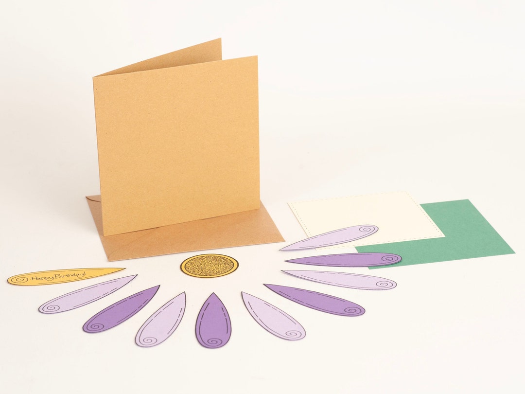 Giant Flower Card Making Kit, Bright Bold Flower Card, Craft Kit - Etsy