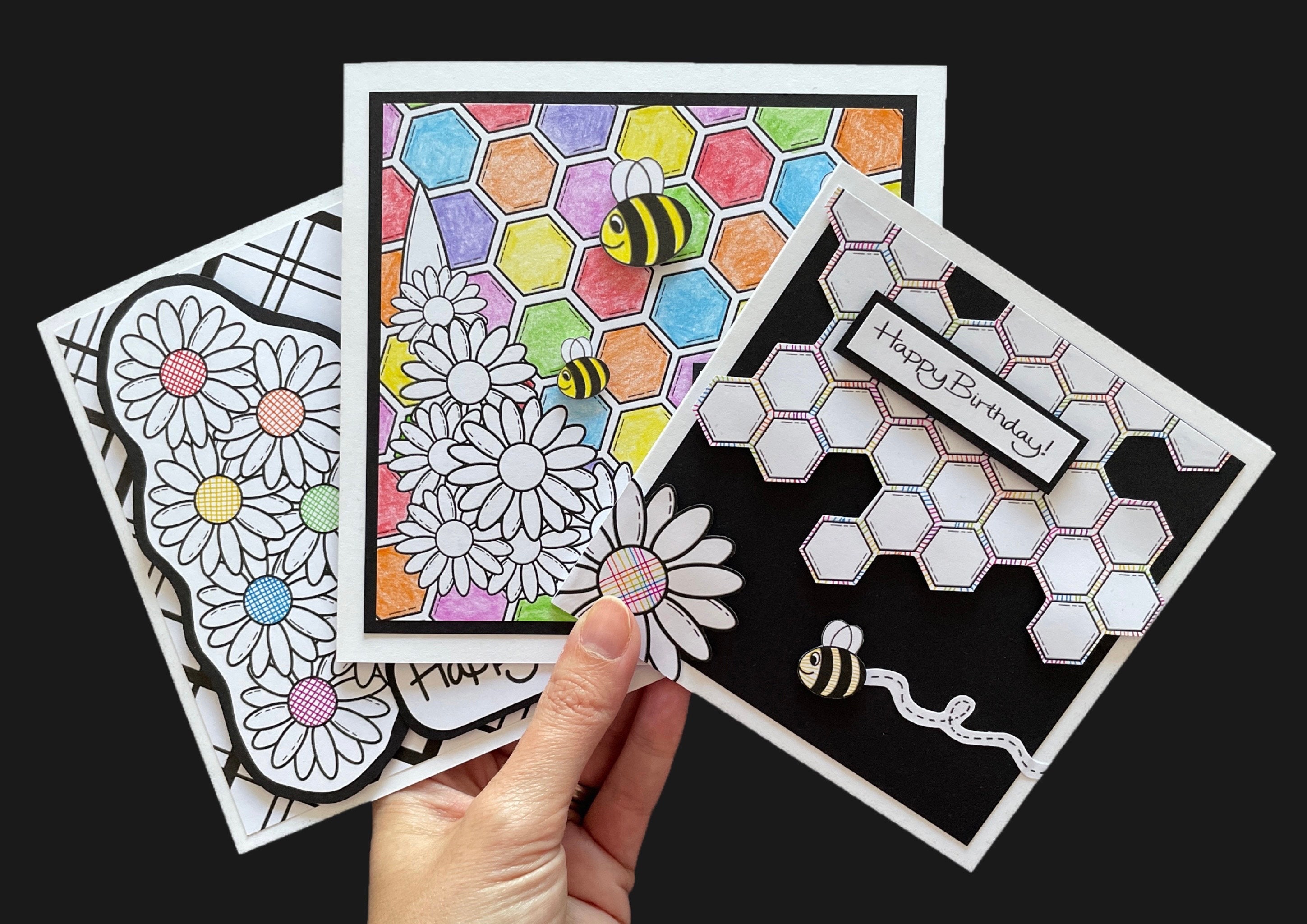 Monochrome Digital Paper, Digital Cardmaking Kit - Etsy