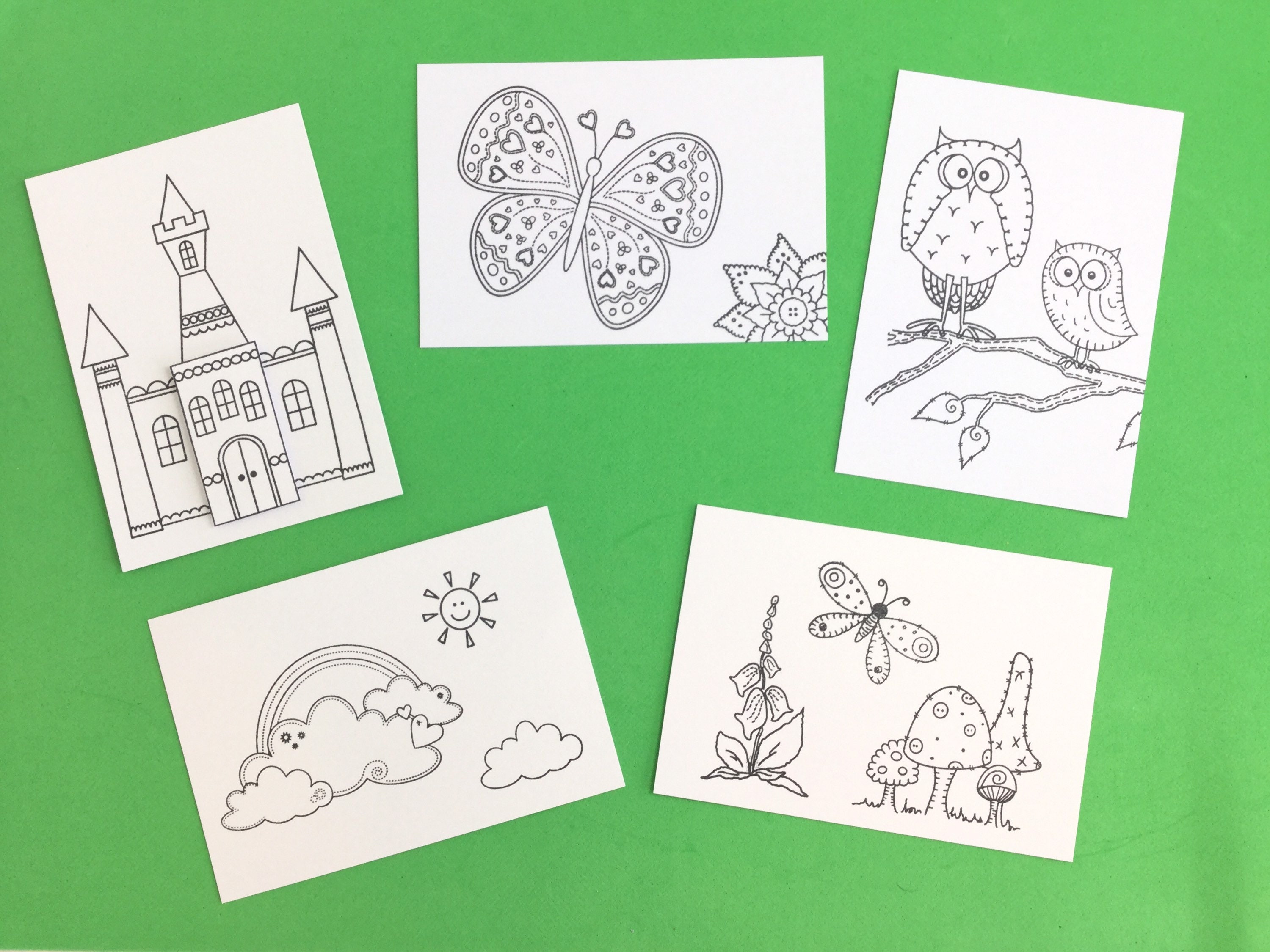 Colouring Cards for Children Card Kits for Children - Etsy UK