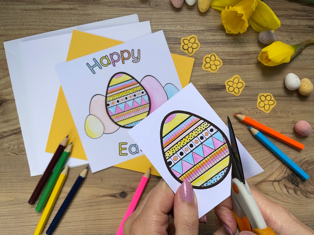 Kid's Easter Card Making Kit, Alternative Easter Gift for Children ...
