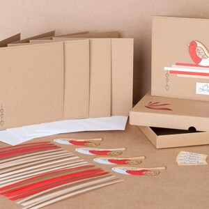 Craft Kit for Adults, Robin Card Kit, Kraft Card Kit, DIY Christmas Kit ...