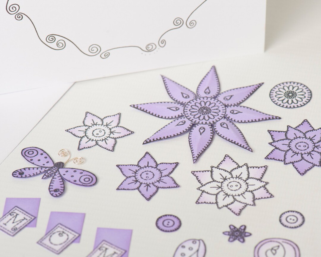 Mother's Day Card Making Kit, Make Your Own Mother's Day Card, Flower ...