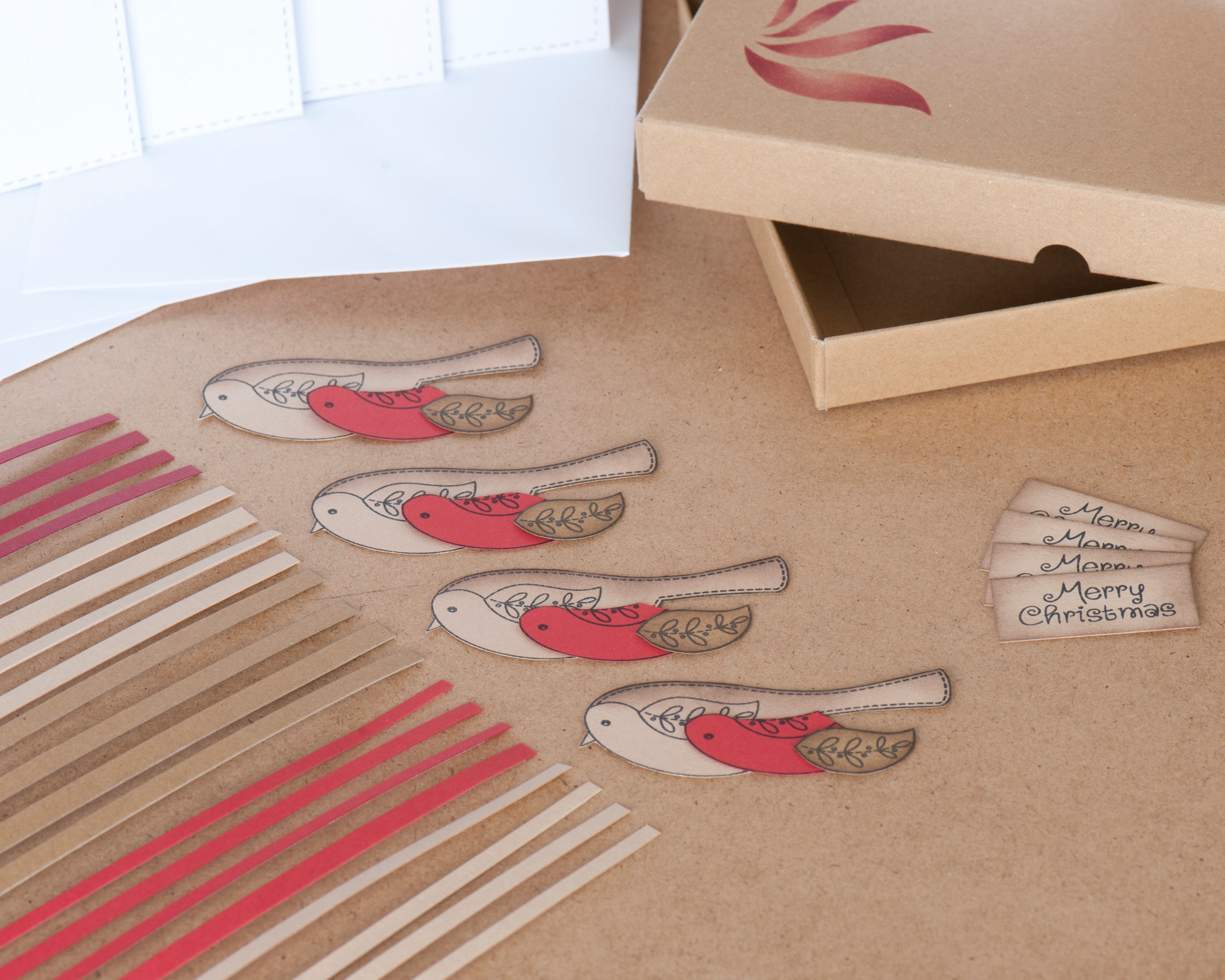 Christmas Card kit Robin Card kit Beginner's Cardmaking | Etsy